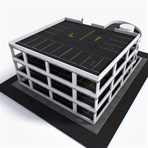 D Parking Polygons Buildings TurboSquid