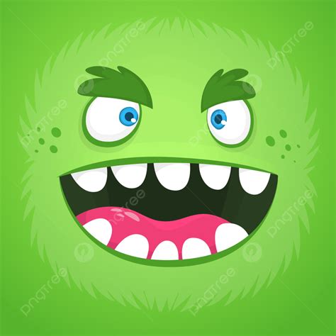 Ilustración De Vector De Cara De Monstruo De Dibujos Animados Png