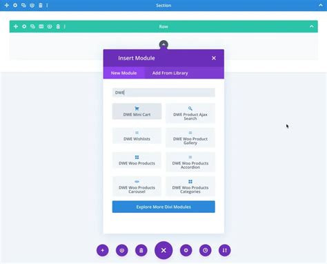 add modules to page divi extended documentation