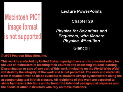Lecture Power Points Chapter 26 Physics For Scientists