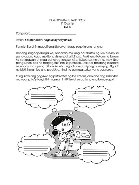 Esp 4 Performance Task Pdf