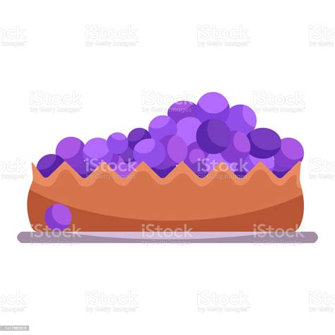 흰색 배경에 고립 된 접시에 열매가있는 신선한 파이 클로즈업 벡터 일러스트 레이 션 가을에 대한 스톡 벡터 아트 및 기타 이미지 가을 건강한 식생활 과일 Istock