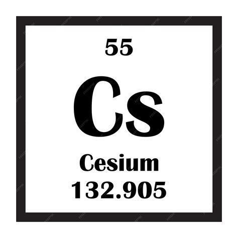 Premium Vector Cesium Chemical Element Icon