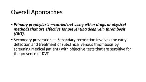 Dvt Prophylaxis In Icu Deep Venous Thrombosis Prophylaxis Pptx
