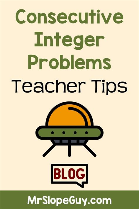 Consecutive Integer Word Problems With An Alien Invasion Twist — Mr Slope Guy