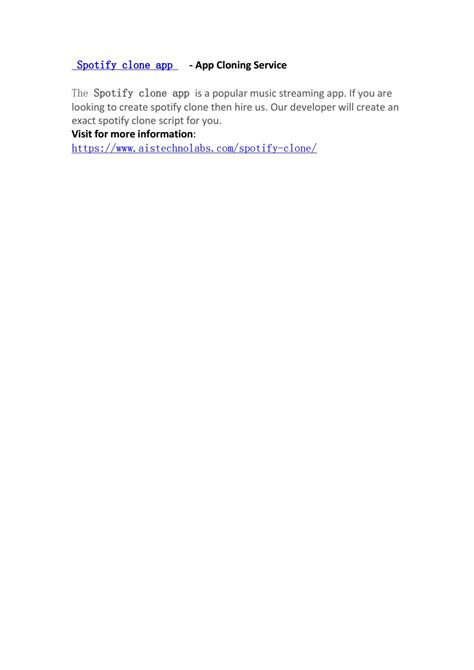 Spotify Clone App App Cloning Service By Aistchnolabs Issuu