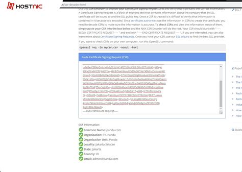 Cara Membuat Csr Ssl Di Linux Certificate Signing Request Hostnicid