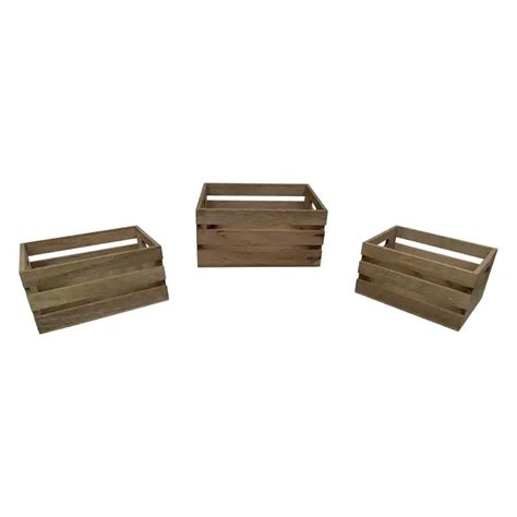 Wooden Nesting Crates With Handles Decorative Crafted Wood Box Crate