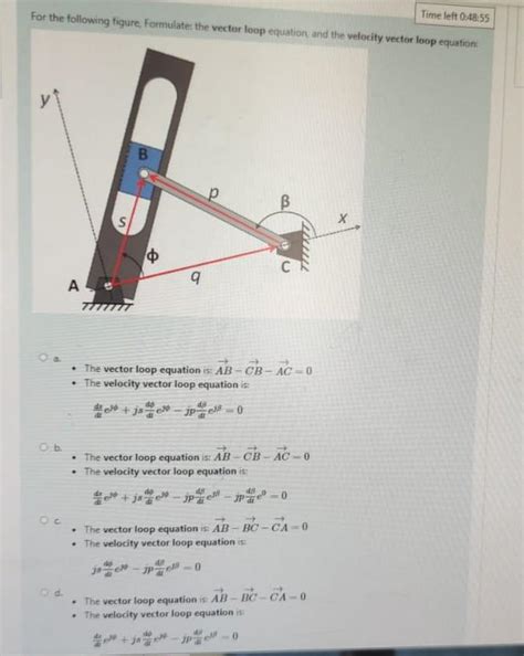 For The Following Figure Formulate The Vector Loop Chegg Com