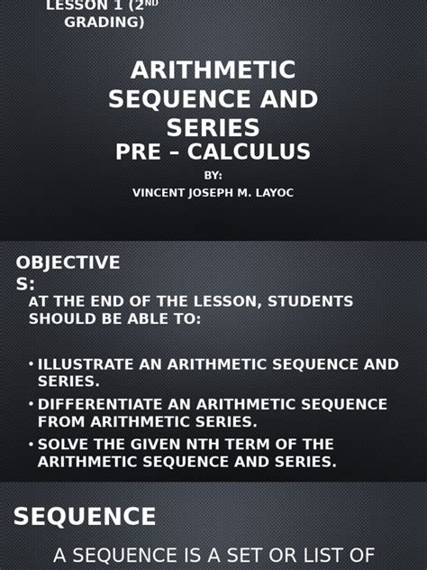Arithmetic Series And Sequence Pdf Sequence Arithmetic Arithmetic Series And Sequence Pdf Sequence Arithmetic