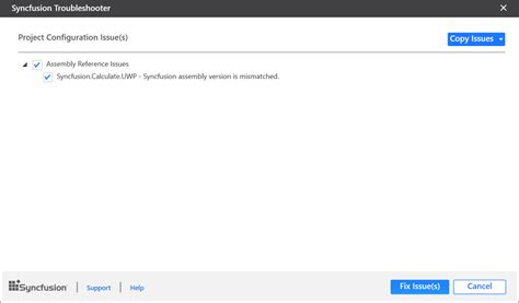 Troubleshooting Uwp Syncfusion
