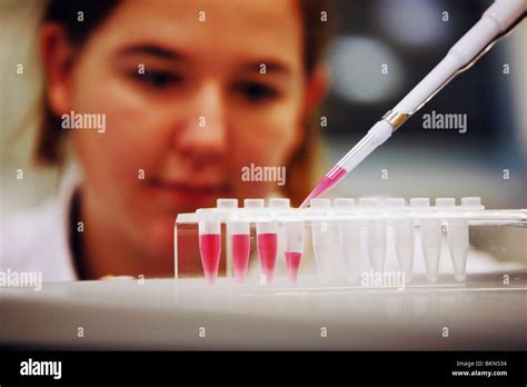 Female University Babe In A Science Lab Performing An Experiment Stock Photo Alamy
