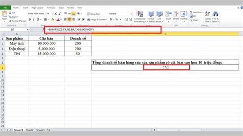 Hàm Sumifs Trong Excel Cách Sử Dụng Và Ví Dụ Hiệu Quả