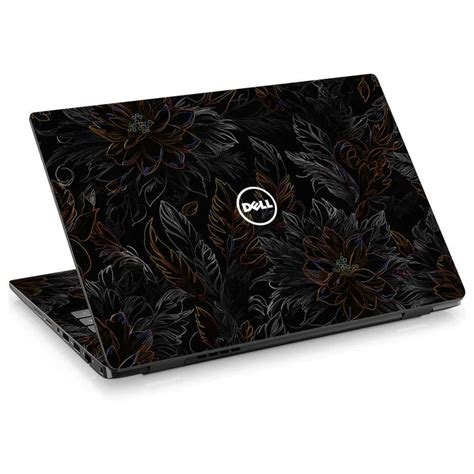 Dark Golden Floral Texture 3d Embossed Laptop Skin Buy Online Now