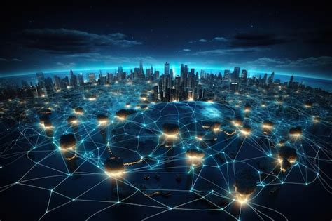 Premium Ai Image Abstract Representation Of Interconnected Global