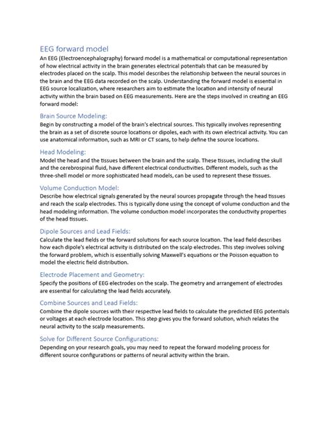 Eeg Forward And Inverse Model Pdf Electroencephalography Inverse