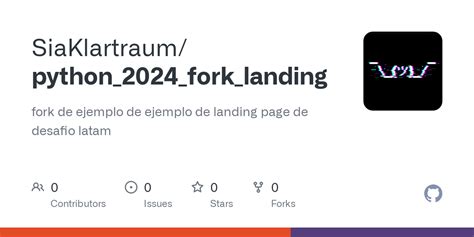 Github Siaklartraum Python Fork Landing Fork De Ejemplo D Eejemplo De Landing Page De