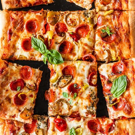 Sicilian Style Pizza Recipe Sicilian Pizza With Pepperoni And Spicy
