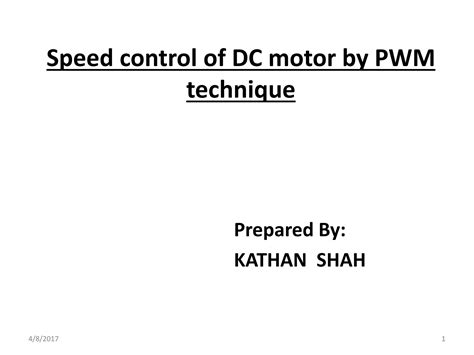 Pwm Technique For Dc Motor Using Arduino Pptx