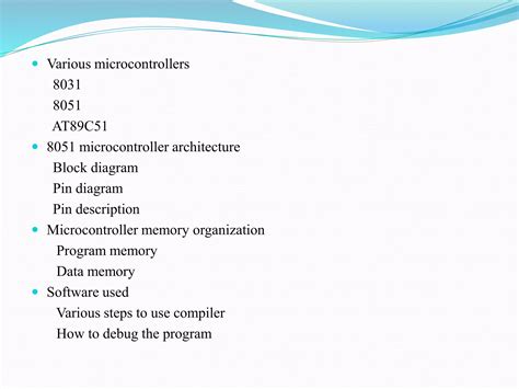 project report on embedded system using 8051 microcontroller pptx