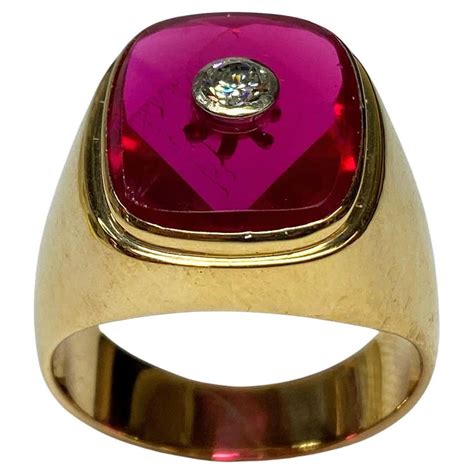 10k Yellow Gold Marquise Ruby Diamond Waterfall Ballerina Cocktail Ring Size 6 For Sale At 1stdibs