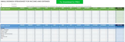 Income And Expense Worksheet [free 2026] Shoeboxed