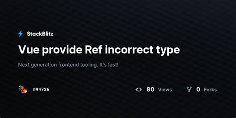 Vue Provide Ref Incorrect Type StackBlitz