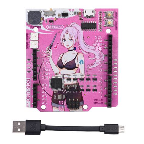 Rgbduino Uno V11v12 Development Board Atmega328p Chip Micro Controller Ch340c Vs Arduino Uno