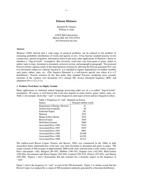 Pdf Poisson Mixtures