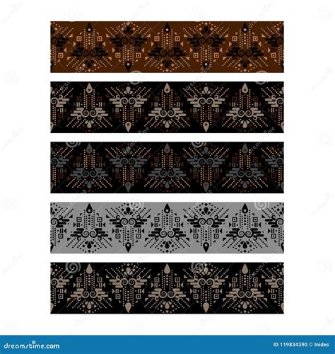 Clothing Decor Webbing Pattern Design Straps Stock Vector
