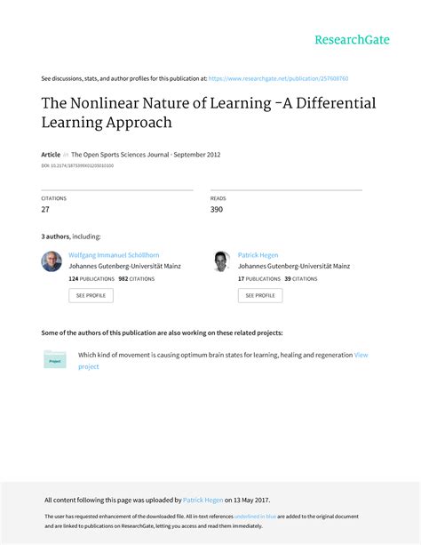 The Nonlinear Nature Of Learning A Differential Learning Approach SES Napier Studocu