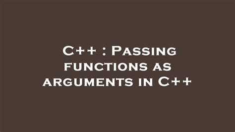 C Passing Functions As Arguments In C Youtube
