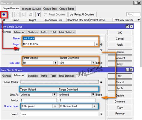 Lab MikroTik Simple Queue With PCQ Open Networking