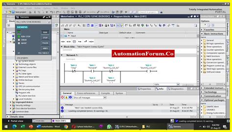 How To Use Siemens TIA Portal To Create PLC Ladder Logic For Three Phase Motor Forward And Reverse