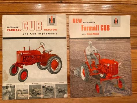 2 Ih Cub Tractor Sales Literature Aumann Auctions Inc