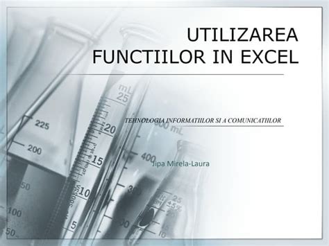 Utilizarea Functiilor In Excel Ppt