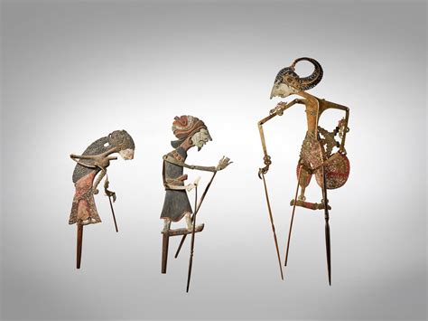 Three Shadow Puppets Java Indonesia The Amy And Elliot Lawrence