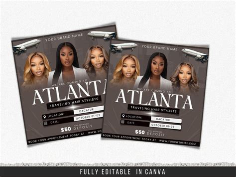 Traveling Hair Stylist Flyer Template Traveling Beauty Stylists Flyer