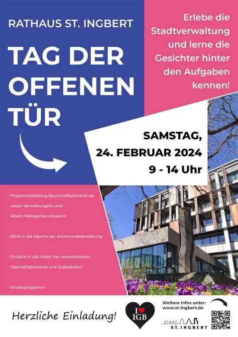 Blog Tag Der Offenen T R Im Rathaus St Ingbert Am Februar Uhr Stadt St Ingbert