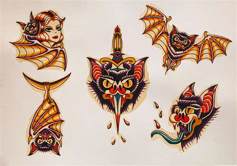Bat Old School Tattoo Designs Bat Tattoo Traditional Old School