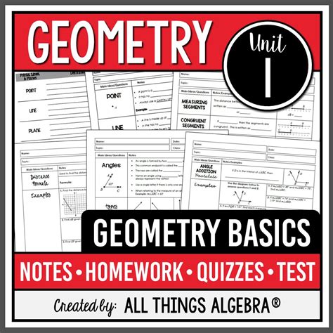 Geometry Unit 1 Geometry Basics All Things Algebra®