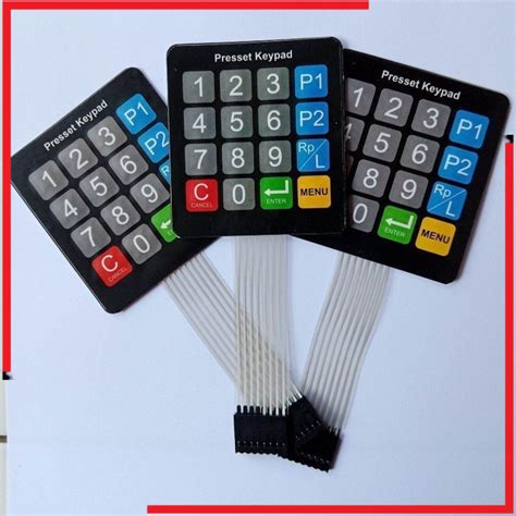 Mesin Tombol Package Of 3 Pcs Mini Pom Keypad Buttons Custom Model Arduino 4x4 Standard