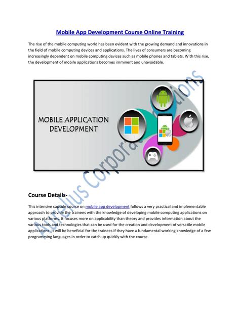 Ppt Get Certified On Mobile App Development Course Online Powerpoint Presentation Id7545659