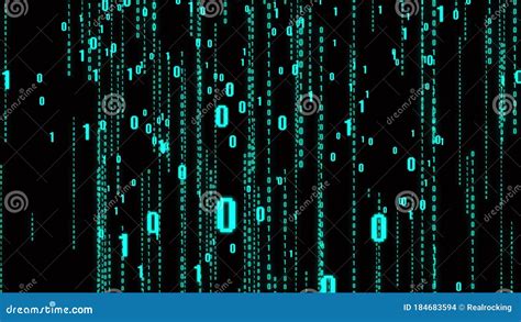 K The Matrix Style Binary Code Matrix Of Changing From Zero To One Digits Stock Footage