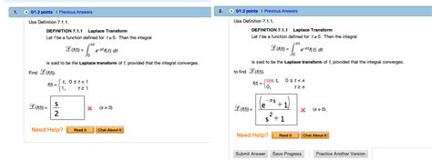 Solved Laplace Transform Let F Be A Function Defined For T Chegg