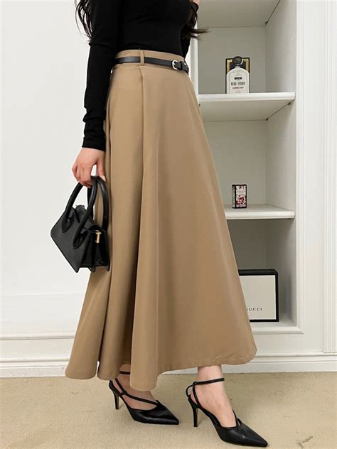 벨트set 쿠폰 조이 벨트 플레어 핀턱 훌스커트 롱sk 하객룩 데이트룩 가을신상 에이블리