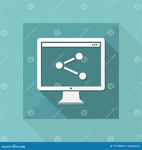 Network Pc Flat Minimal Icon Stock Vector Illustration Of Connection Ethernet 119148594