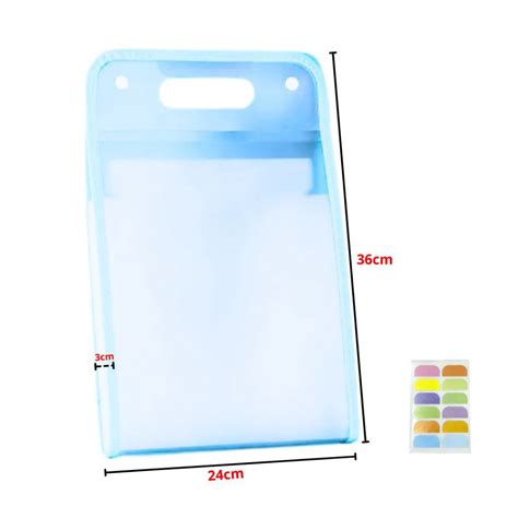 Tas File Handle Warna Transparan Anti Air Multi Layer Folder Tas File 13 Sekat Map Tas Dokumen