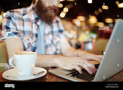 Male Hands Typing On Laptop Stock Photo Alamy