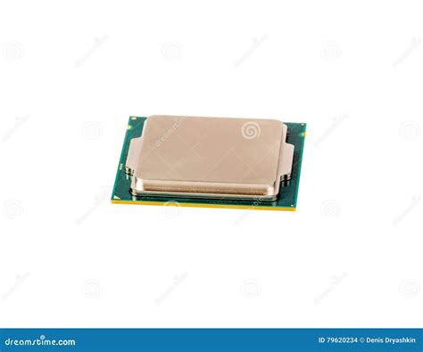 Electronic Collection Computer CPU Chip Isolated On White Back Stock Photo Image Of